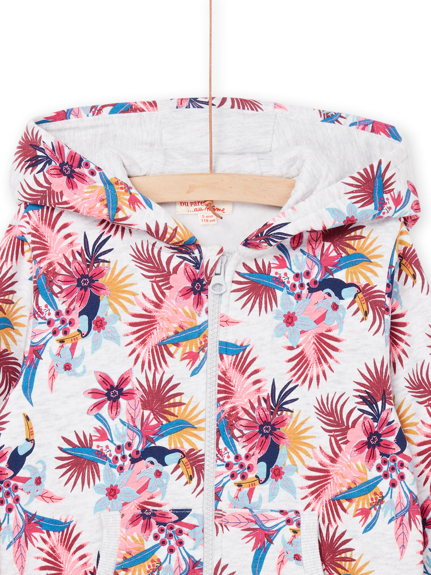 ΠΑΙΔΙΚΗ ΑΝΟΙΧΤΟ ΓΚΡΙ ΦΛΟΡΑΛ ΑΘΛΗΤΙΚΗ ΖΑΚΕΤΑ ΜΕ ΚΟΥΚΟΥΛΑ ΓΙΑ ΚΟΡΙΤΣΙΑ ...